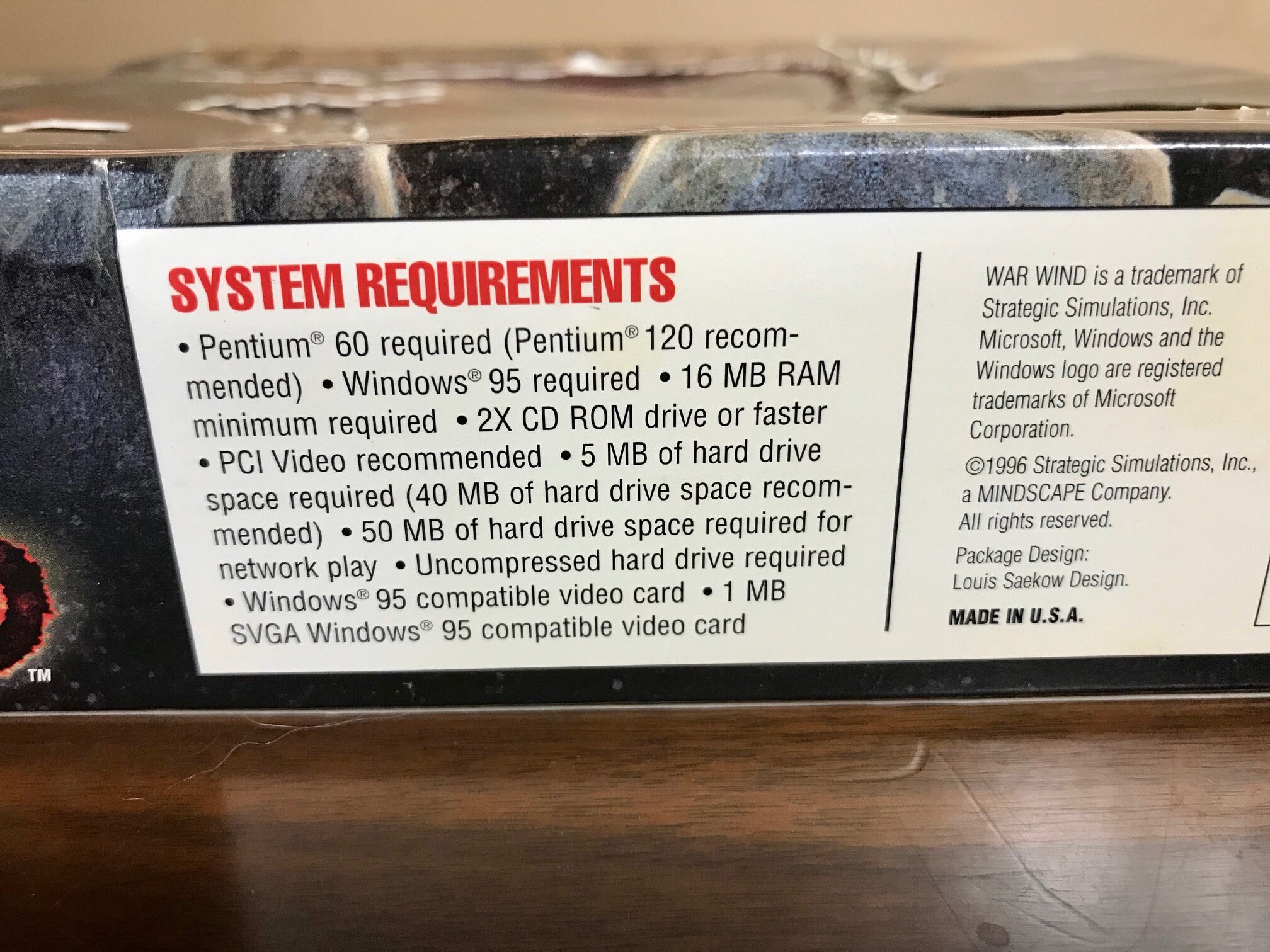 War Wind PC CD-ROM Vintage Computer Game Strategic Simulations - Etsy