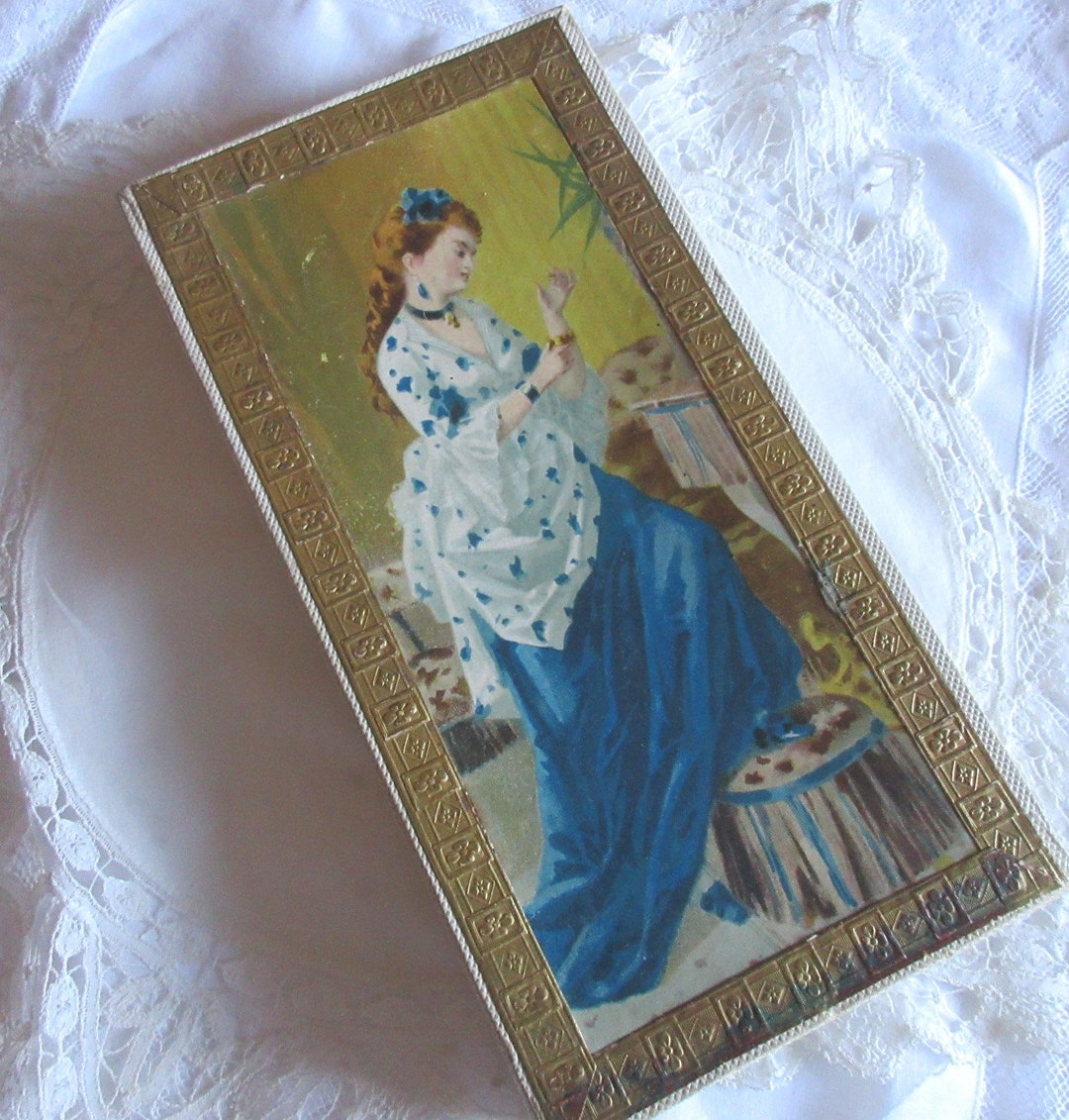 Antique Handkerchief Box Filled With Ephemera, Stick Pins and More - Etsy