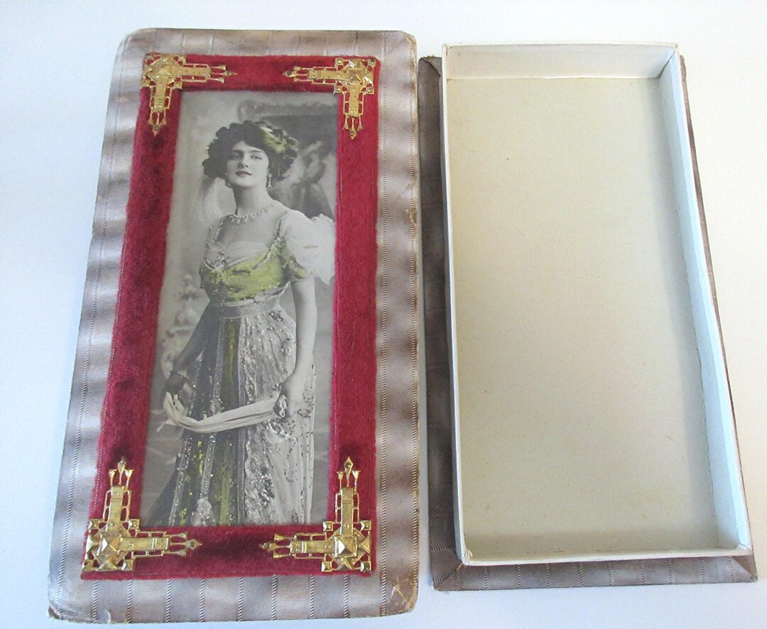 Antique Art Nouveau J.S. Fry & Sons Paper Chocolate Box, Rare With ...