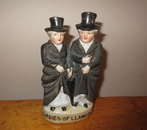 Ladies of Llangollen German Bisque Porcelain Figurine 19th - Etsy
