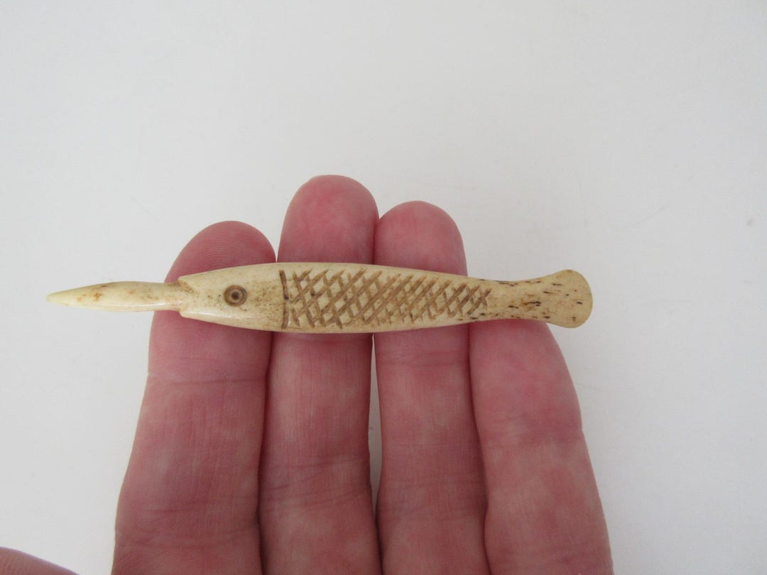 Antique Bone Hand Made Fish Sewing Implement, Pointy Tip, OOAK - Etsy