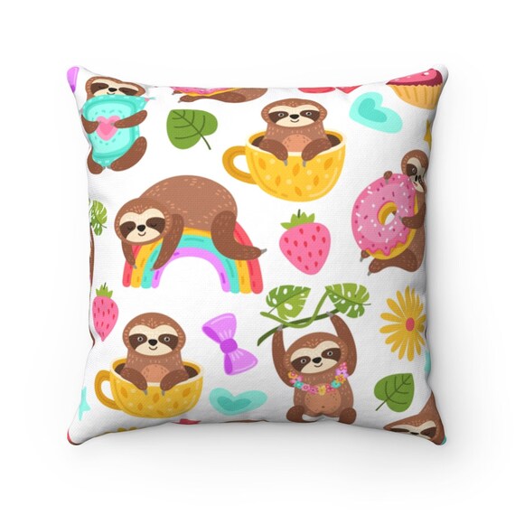 Sloth pillow case nursery decor kids pillow cover baby shower | Etsy