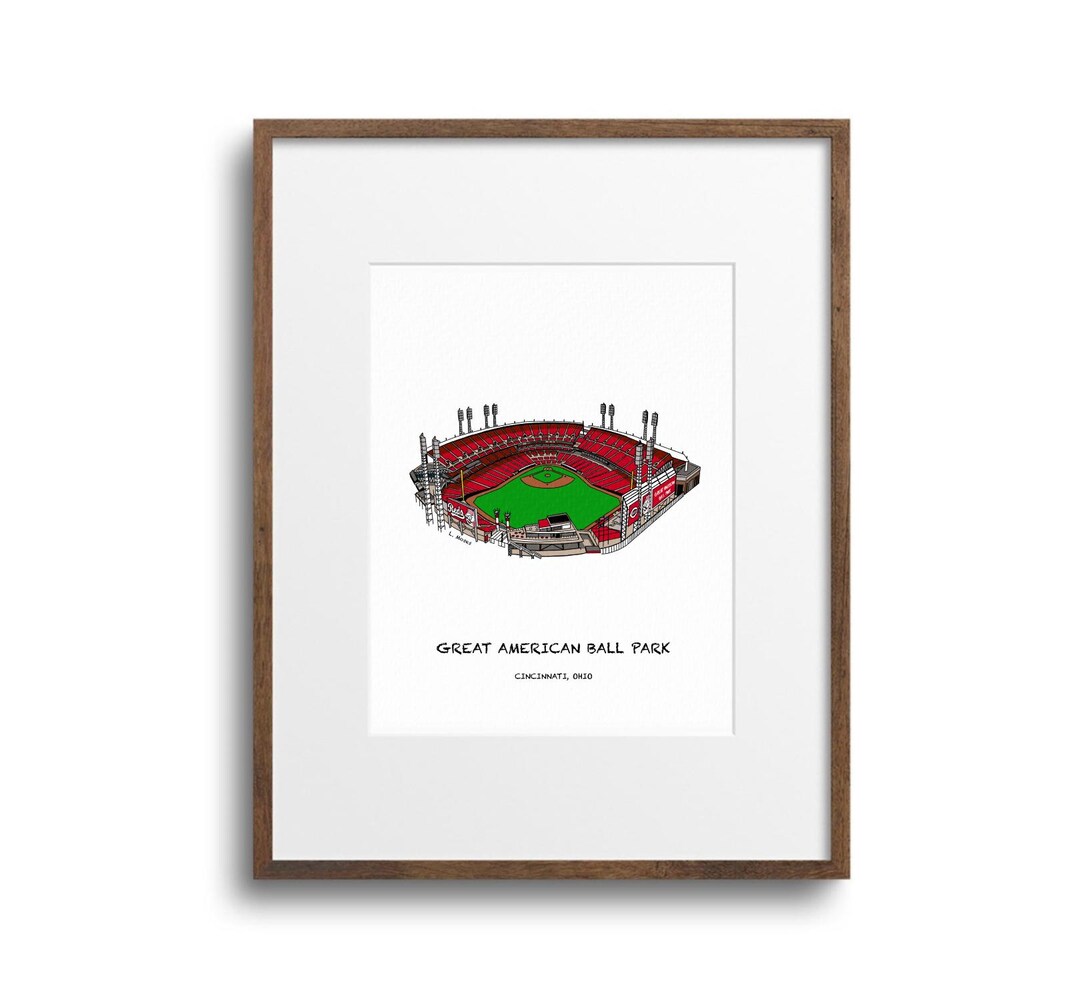 Great American Ball Park, Cincinnati Reds Digital Art Print, Home and ...
