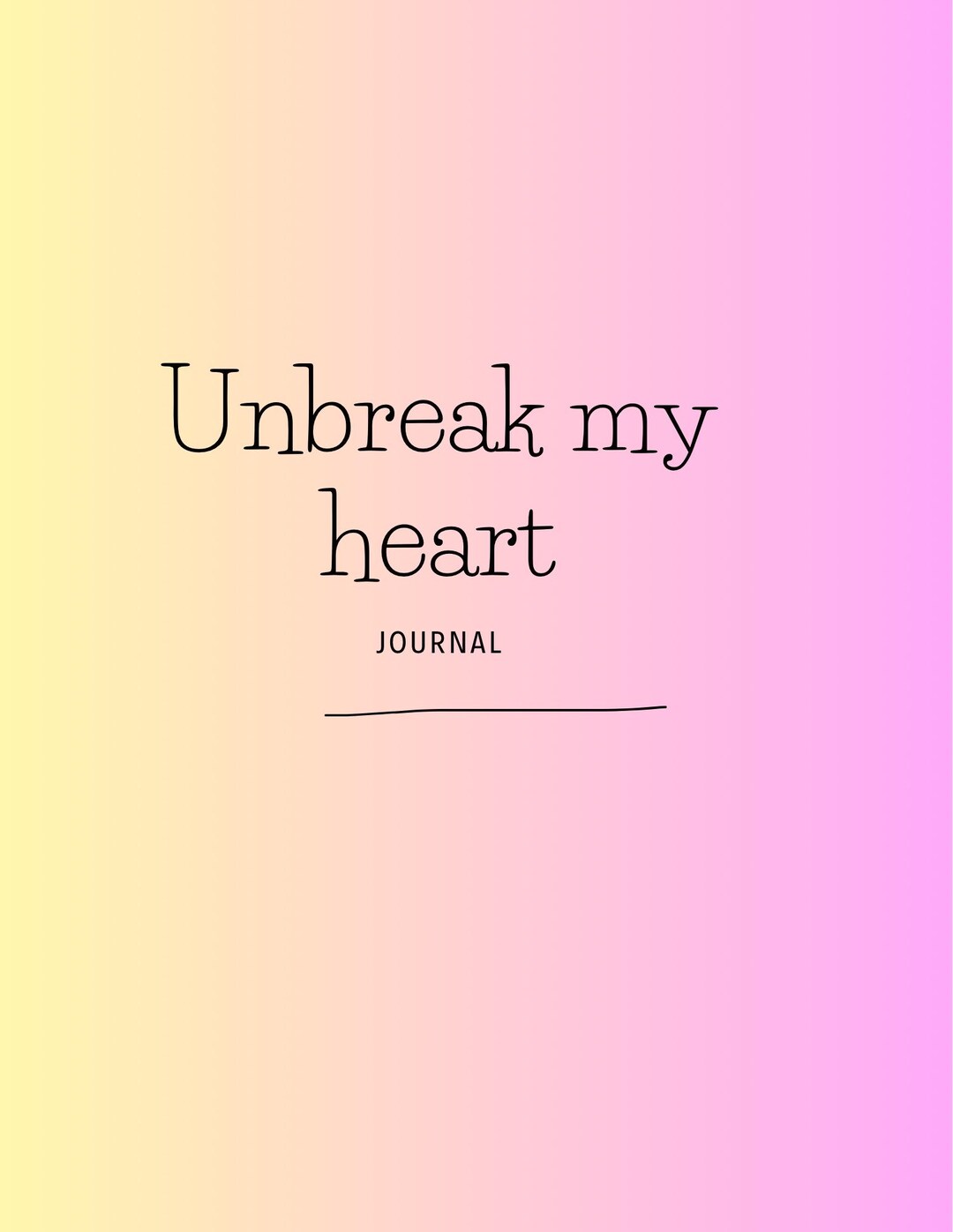 Unbreak My Heart Journal - Etsy