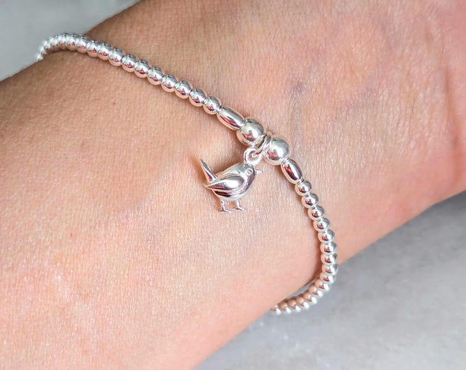 Handcrafted Sterling Silver 925 and Copper Robin Bracelet - Gift for ...