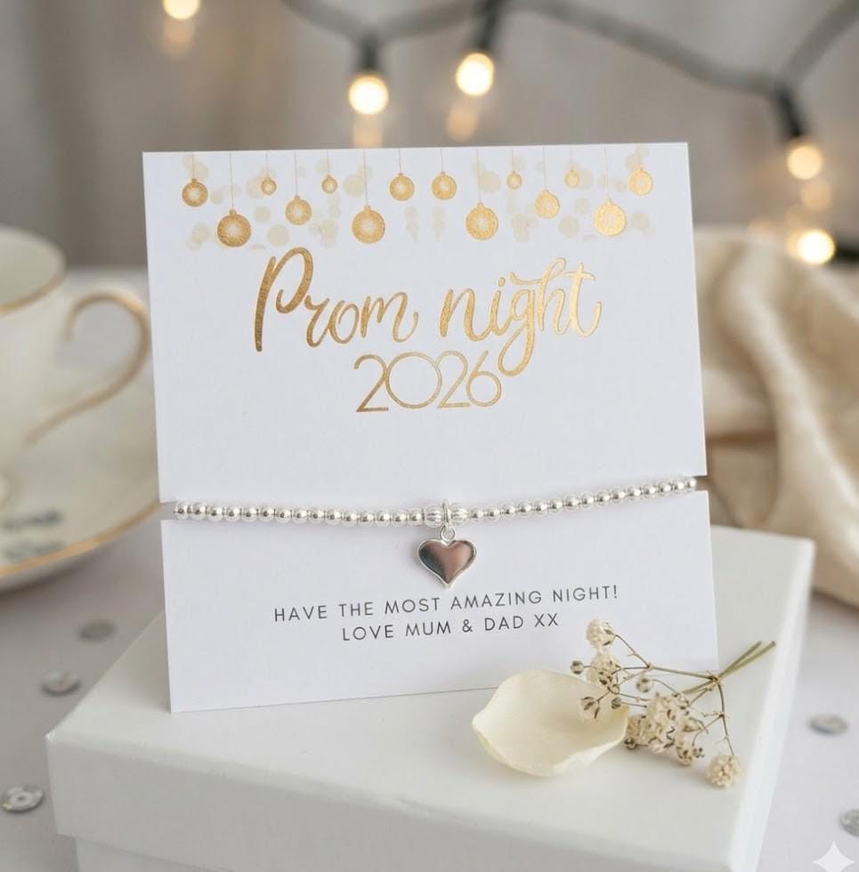 Prom Heart Charm Bracelet: Handmade Prom Night Gift - Etsy UK