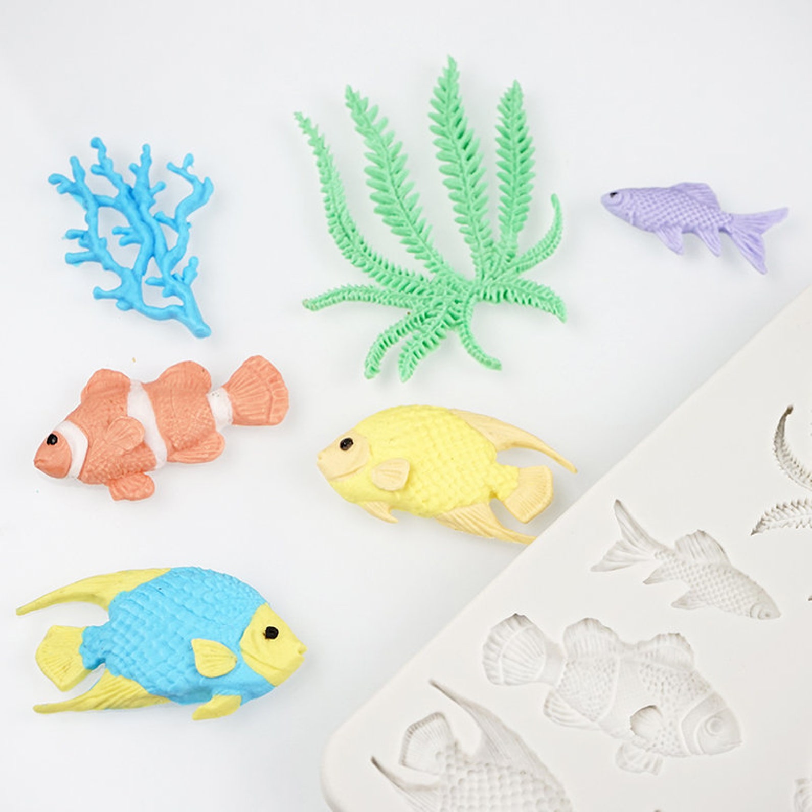 Fish Mold Seaweed Mold Coral Mold Under the Sea Mold | Etsy