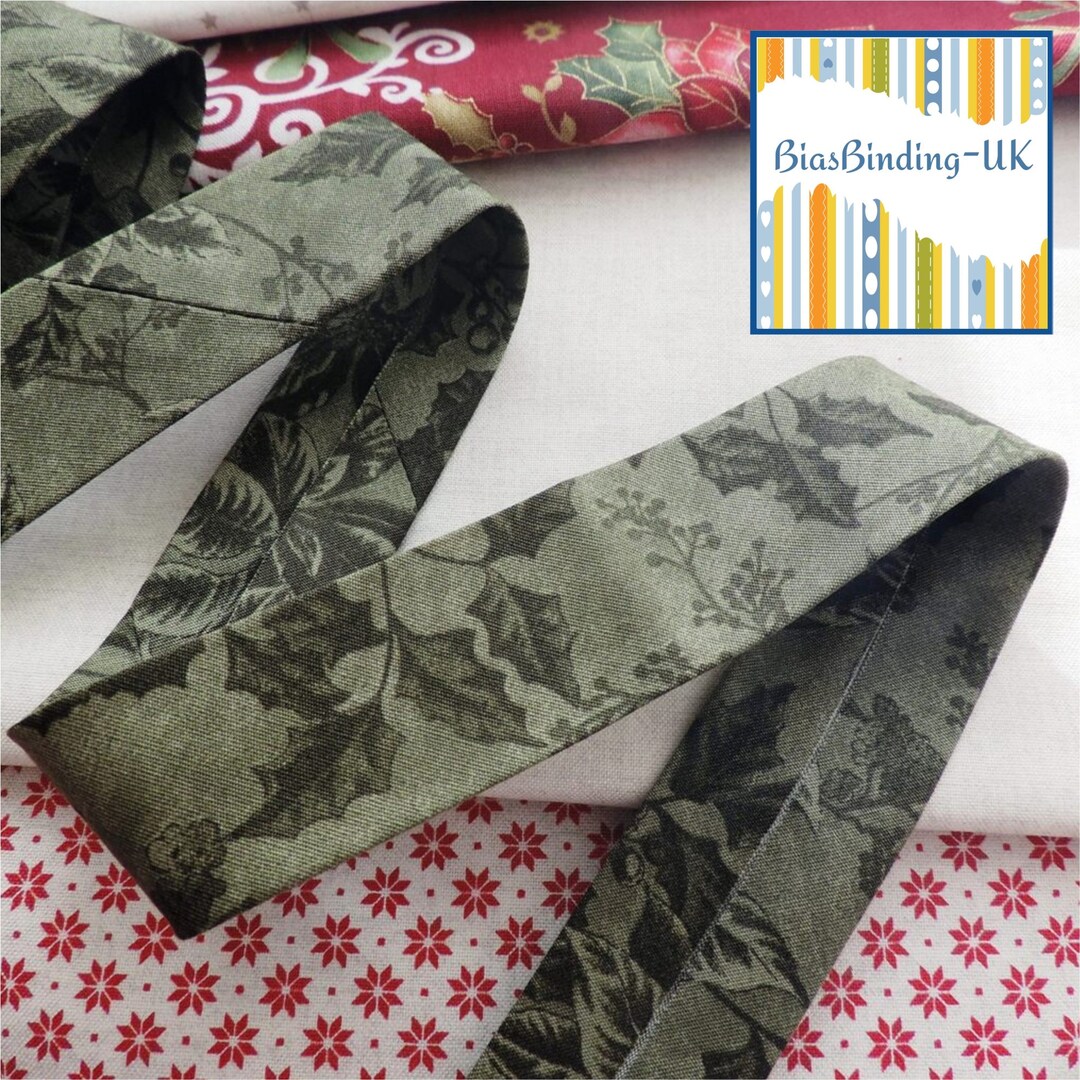Tonal Holly Green Binding Available in Various Widths and Folds ...