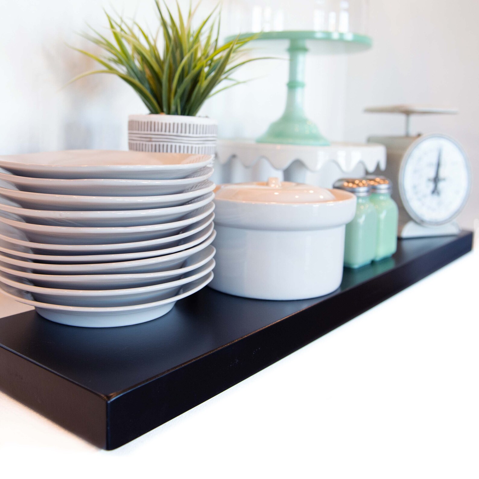 Black Floating Shelves, Kitchen Shelves Custom Length, Floating Shelves ...