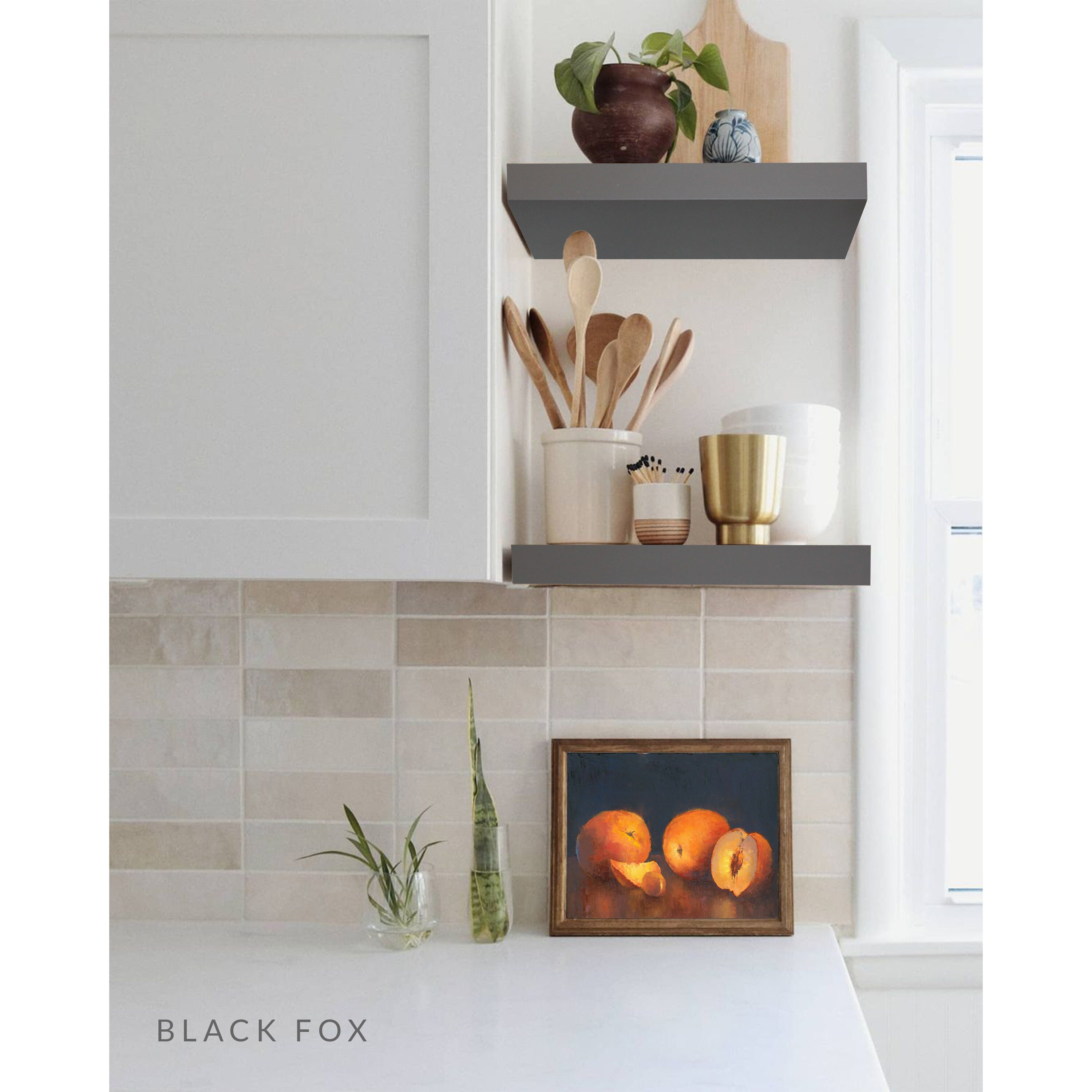 Painted Floating Shelf Custom Length Depth and Color With - Etsy