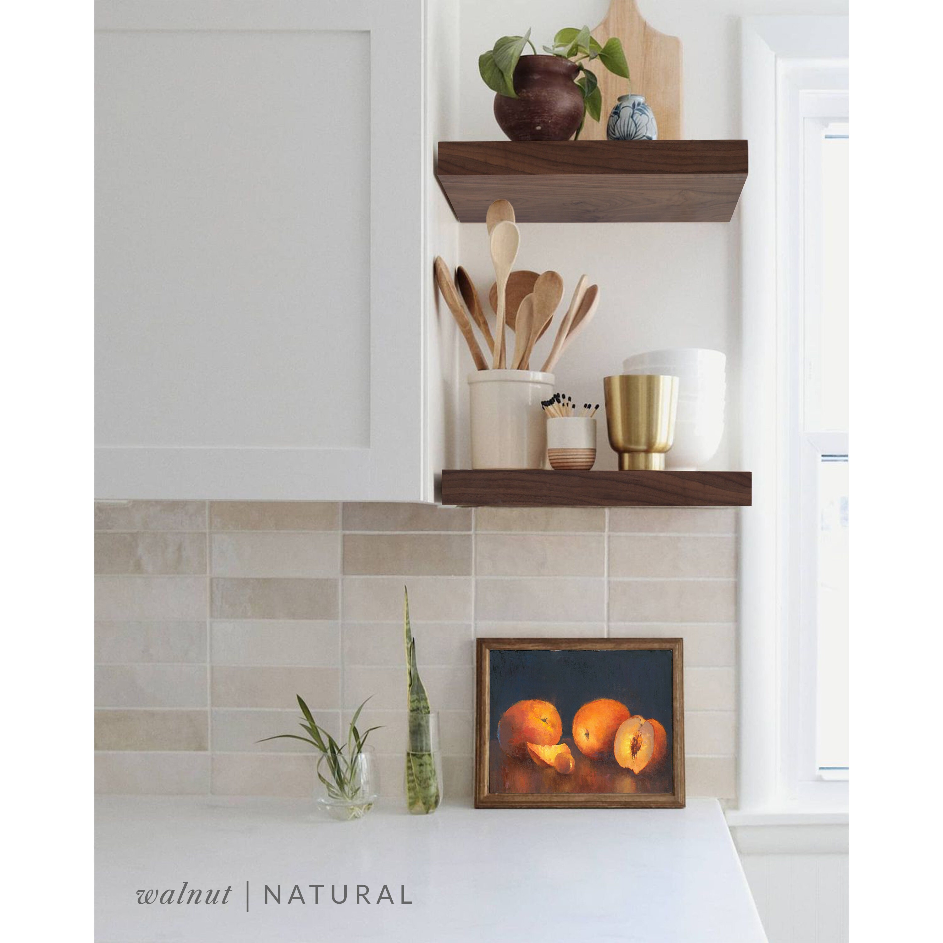 Rustic Floating Shelves Farmhouse Style Shelves Walnut - Etsy