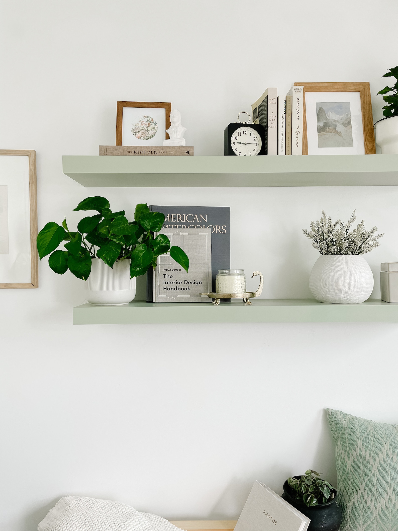 Mint Green Shelves Custom Painted Floating Shelves Saybrook - Etsy