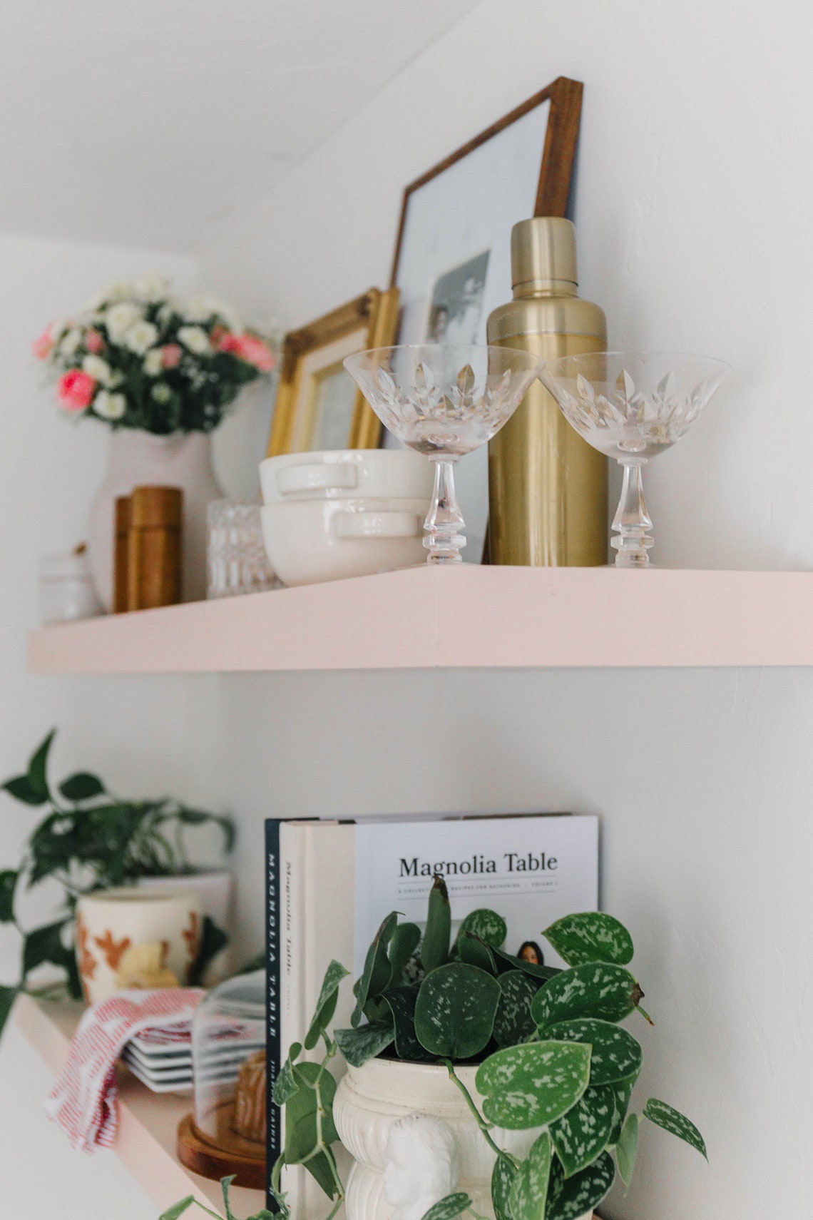 Pink Painted Floating Shelf Custom Length and Depth With - Etsy