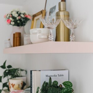 Pink Painted Floating Shelf - Custom Length and Depth, With Hidden ...