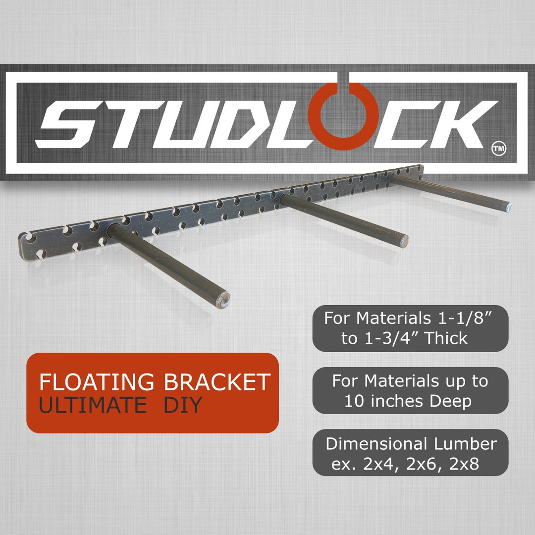 Studlock DIY Floating Shelf Bracket | 9/10” Tall Backplate ...
