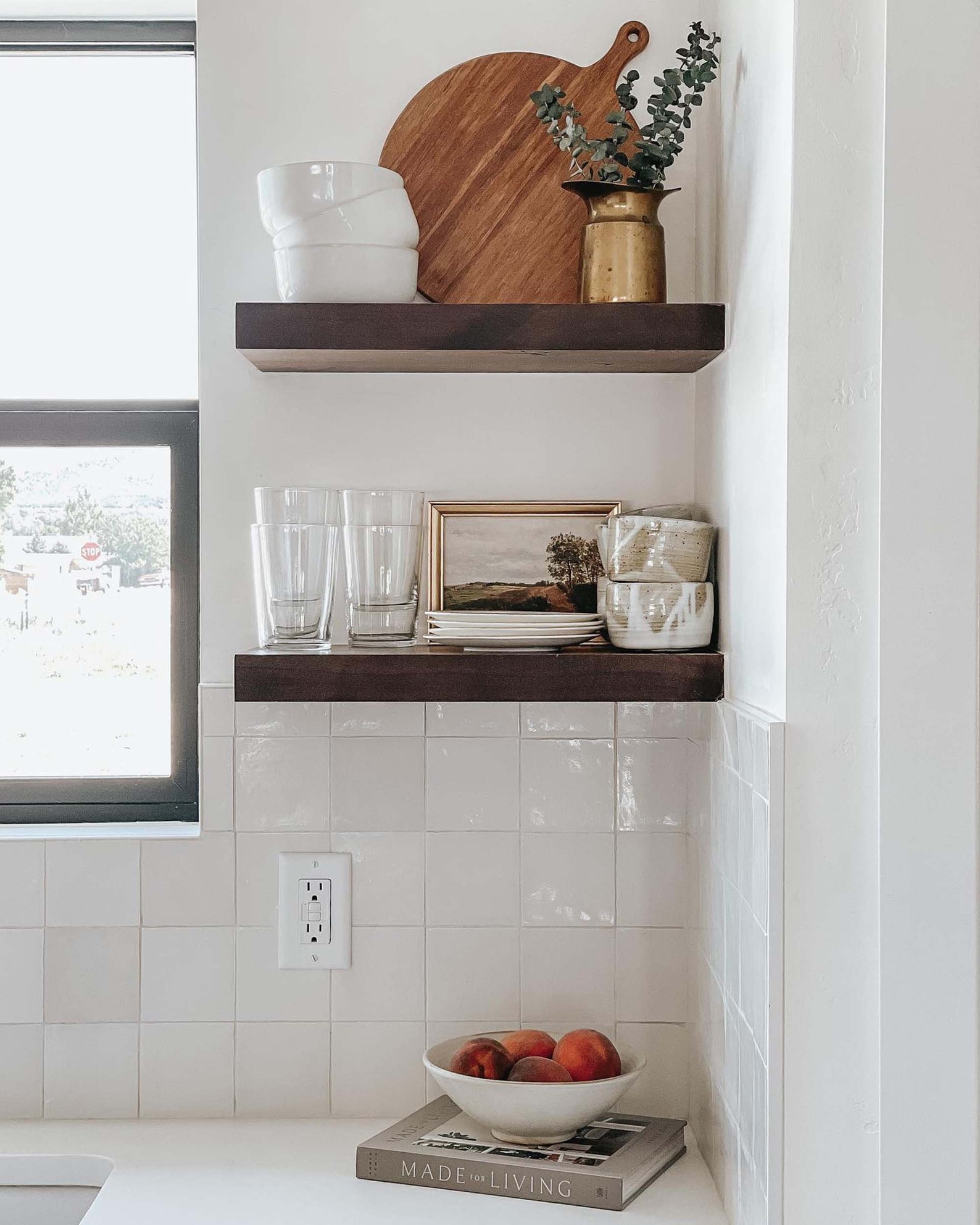 Rustic Floating Shelves, Farmhouse Style Shelves, Walnut Floating Shelf ...