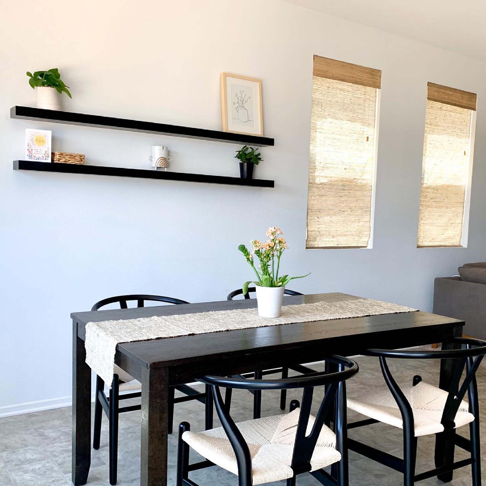 Black Floating Shelves, Kitchen Shelves Custom Length, Floating Shelves ...