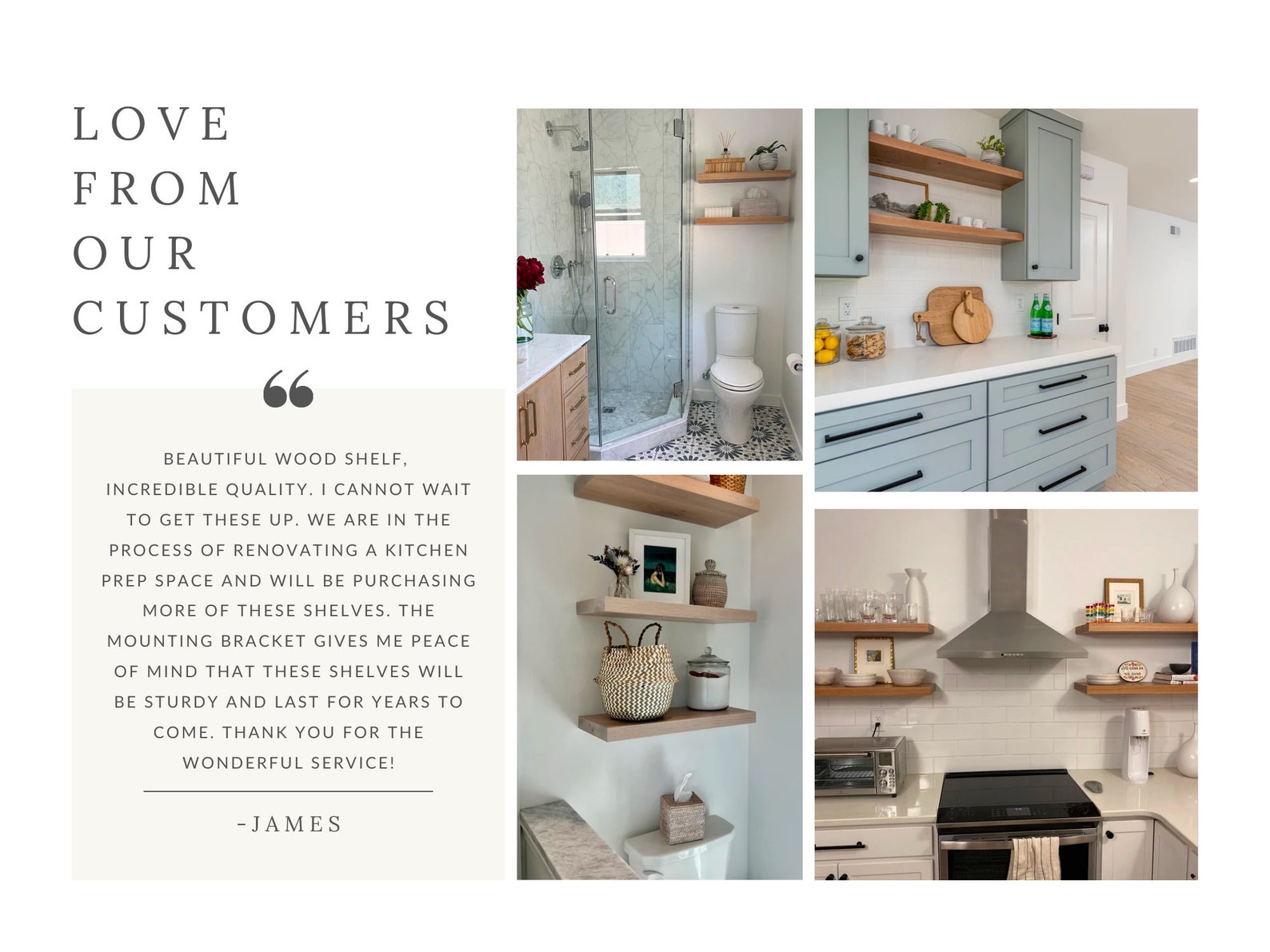 Swiss Coffee Floating Shelves, Custom Painted Shelves, White Shelving ...