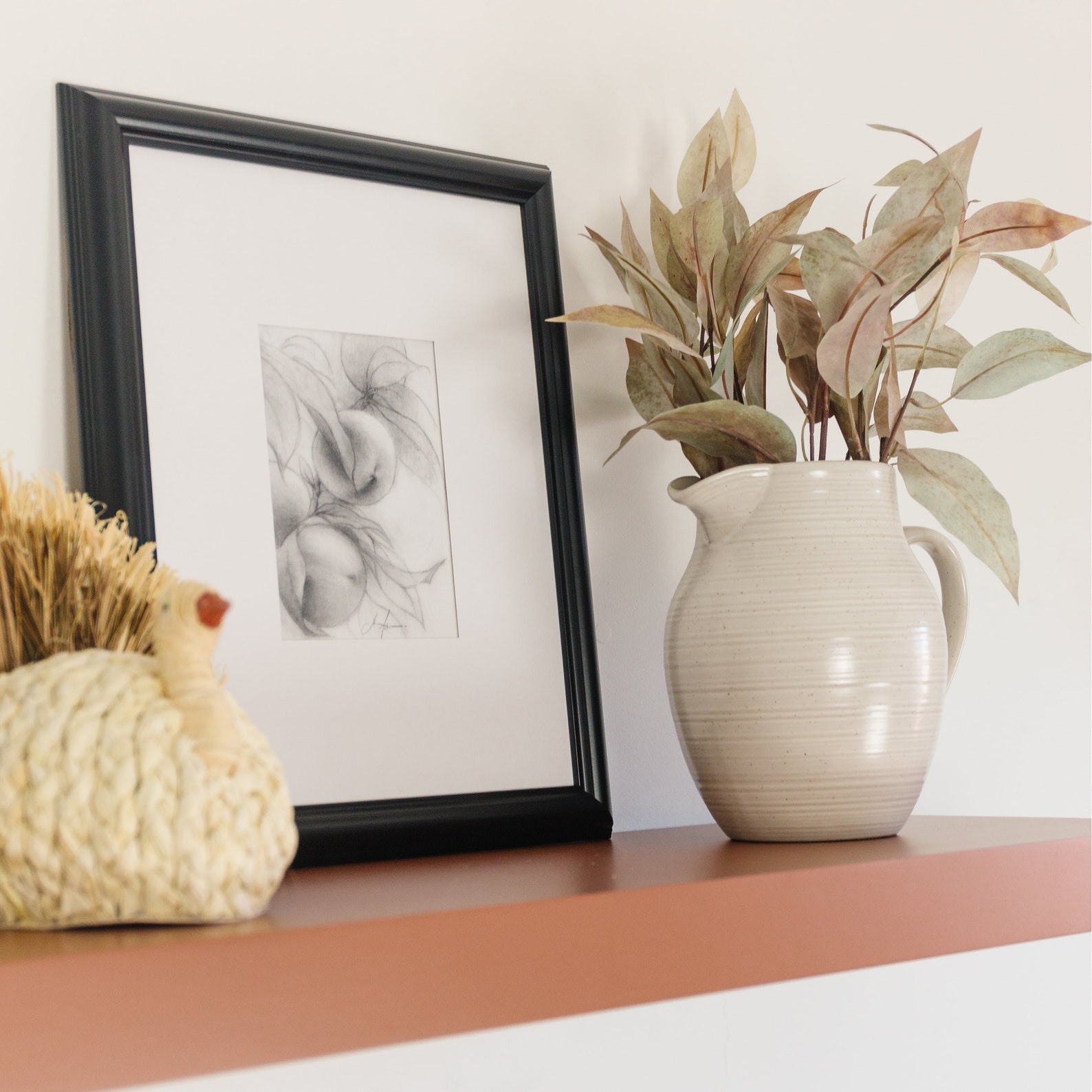 Rust Colored Painted Shelves Copper Kettle by Benjamin Moore - Etsy