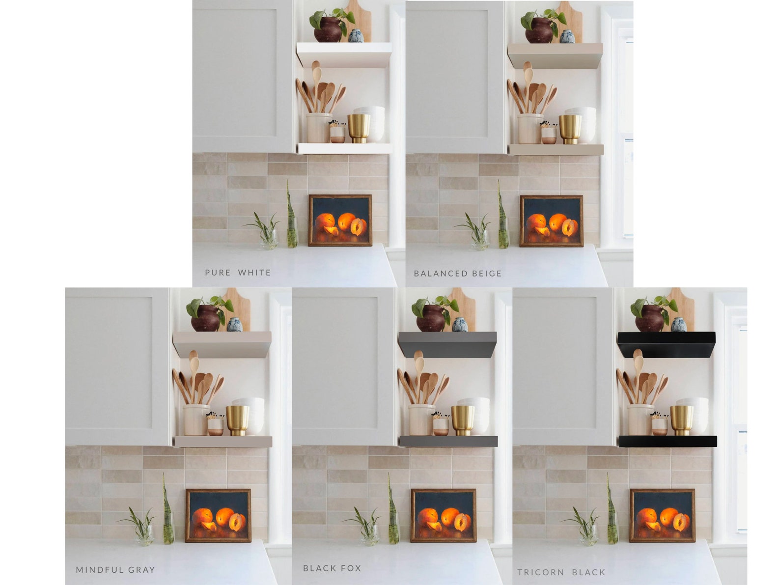 Painted Floating Shelf Custom Length, Depth, and Color With Hidden ...