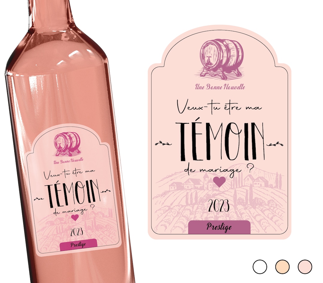 Request for Witness Personalized Wine Label Do You Want to Be My Best ...