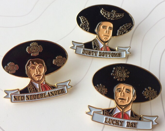 Three Amigos Enamel Pin | Set of 3 - Etsy