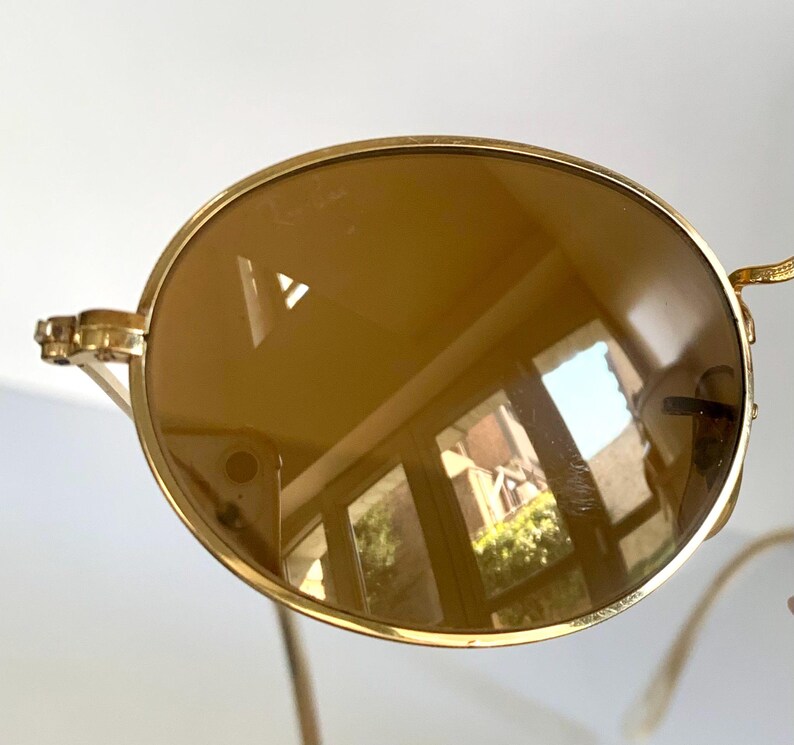Ray Ban B&L USA - Diamond Hard W1919 90s 24k Plated Mirrored Vintage ...