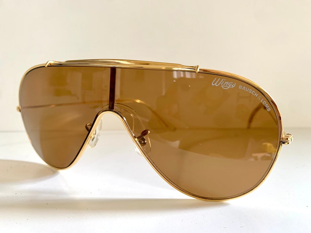 Ray Ban B&L USA Vintage Sunglasses - Wings Ambermatic 80s - Etsy