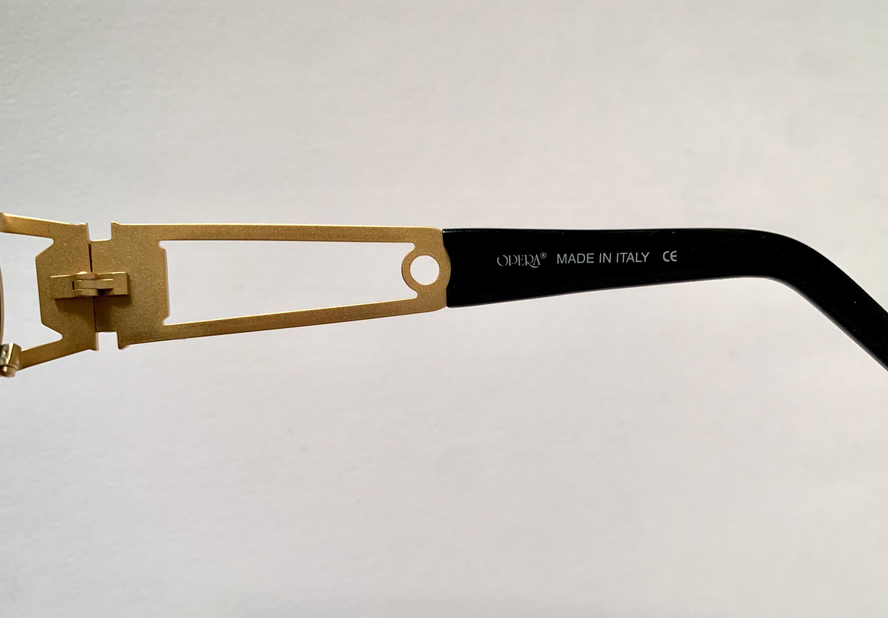 Opera 90s Vintage Sunglasses - Metal Golden Frames - Etsy