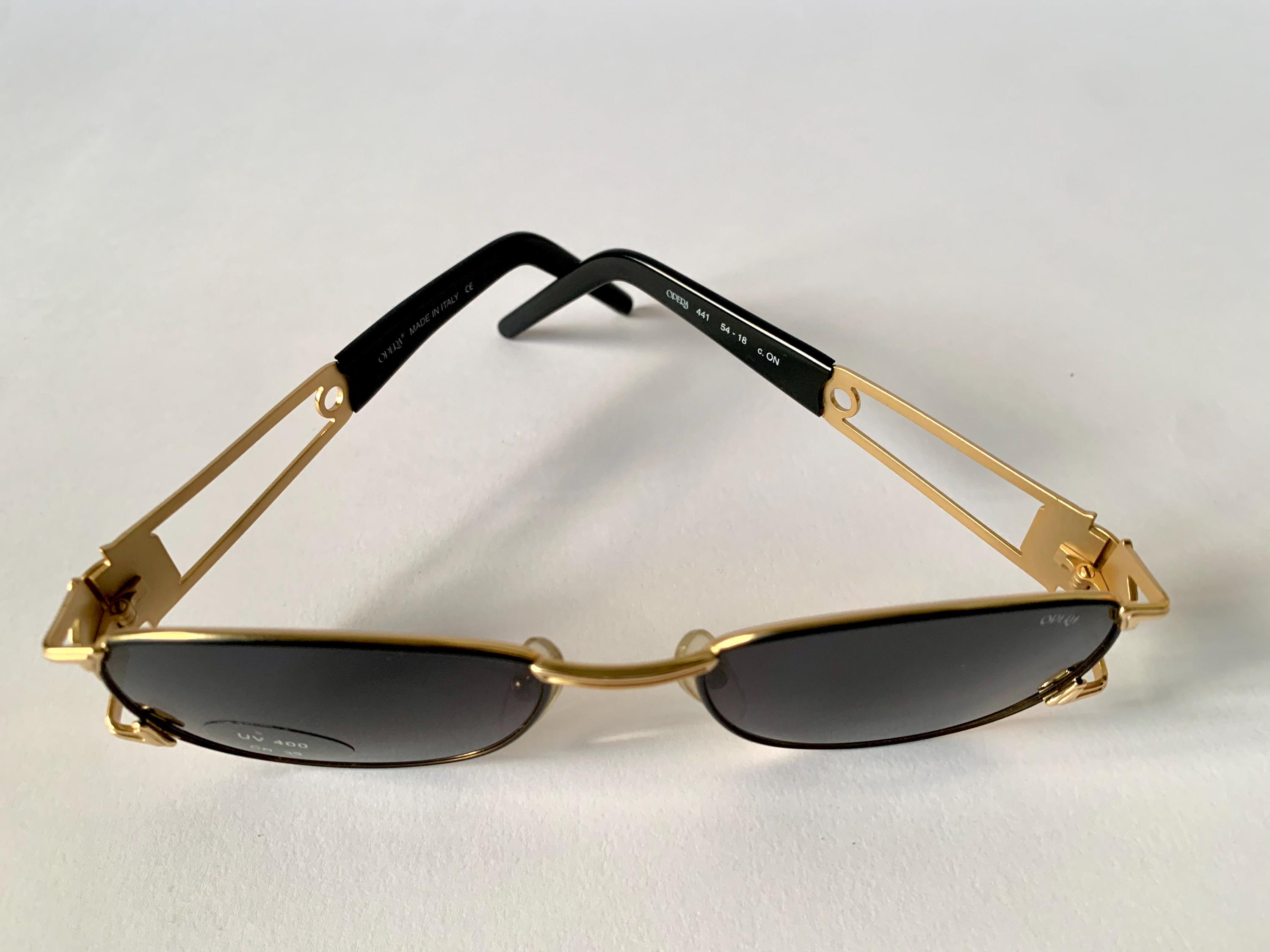 Opera 90s Vintage Sunglasses - Metal Golden Frames - Etsy