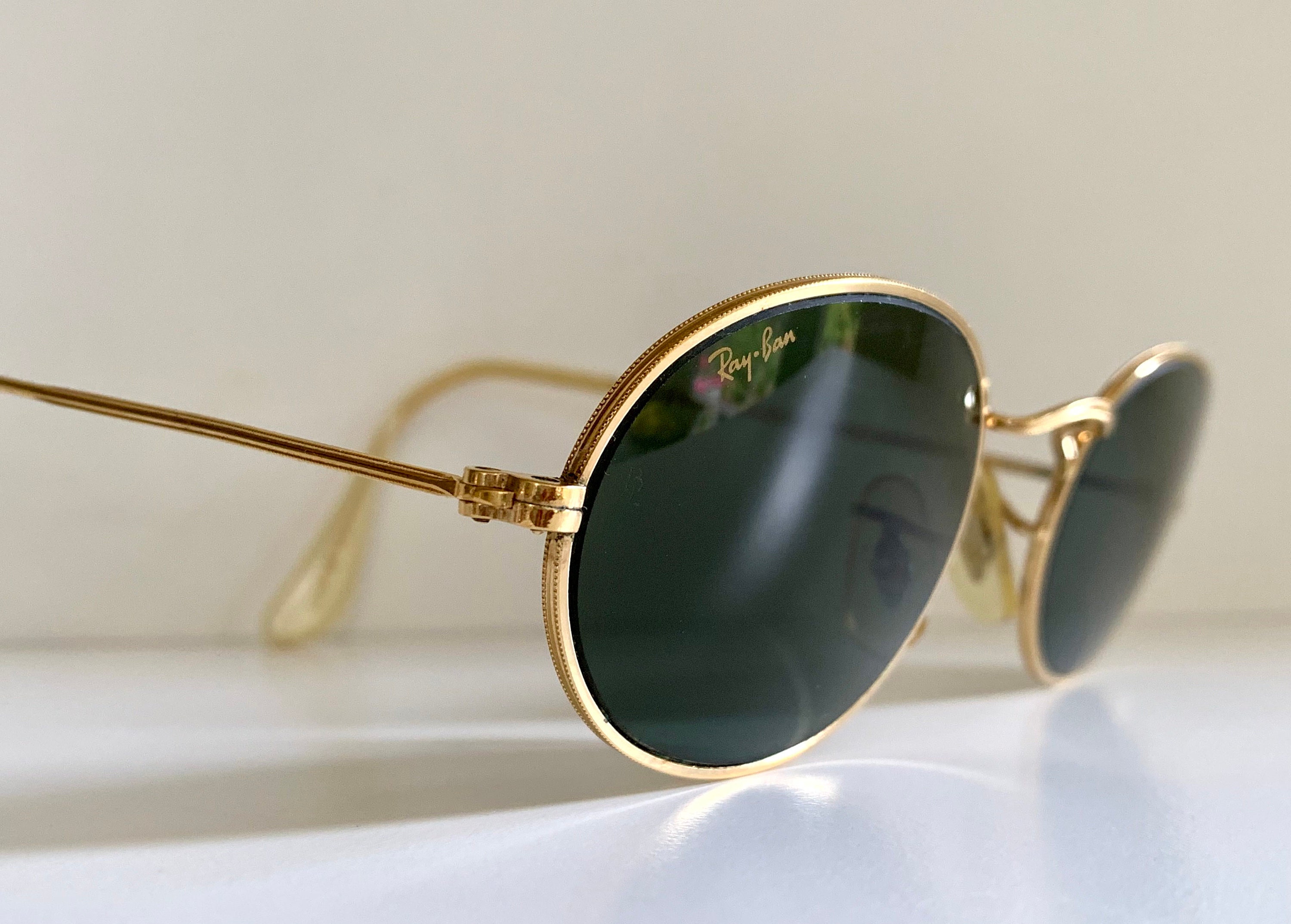 Ray Ban B&L USA Vintage Sunglasses W0976 Classic Oval Gold - Etsy