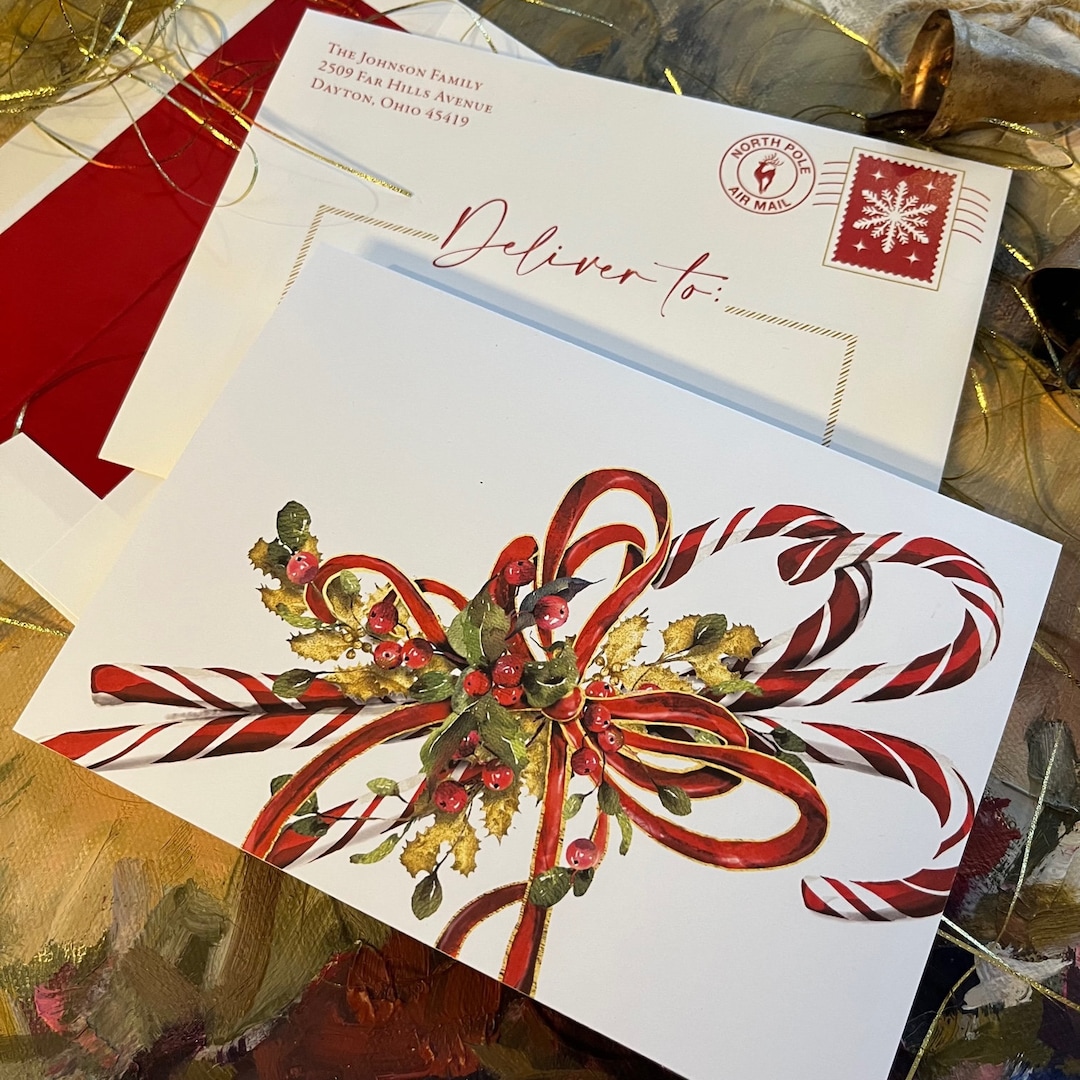 Christmas Card Set of 10 Fun Holiday Greeting Card Vintage Inspired ...