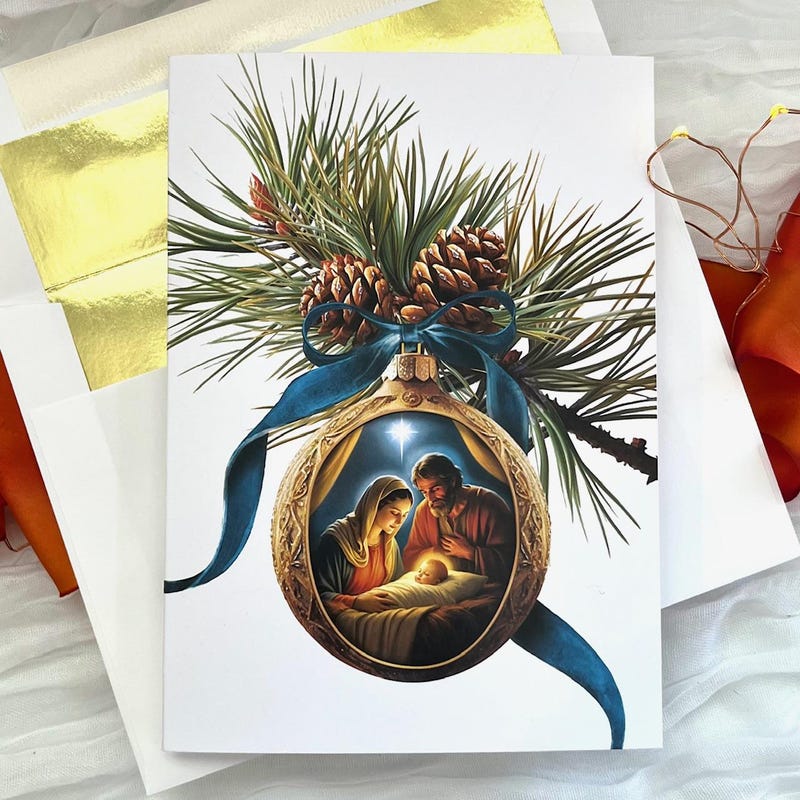 Religious Christmas Cards - Etsy