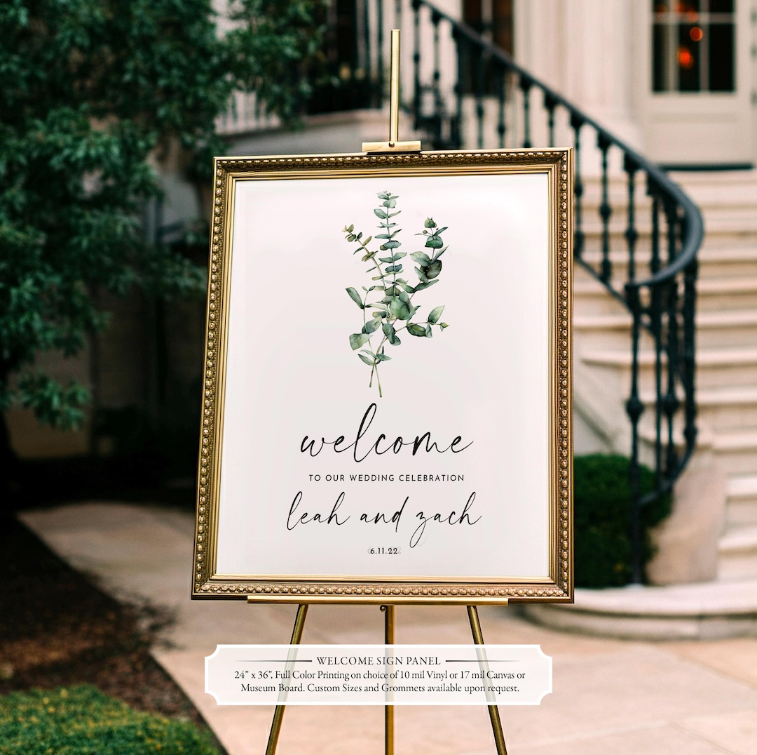 Personalized Wedding Welcome Sign Entrance Sign With Name Date Wedding ...