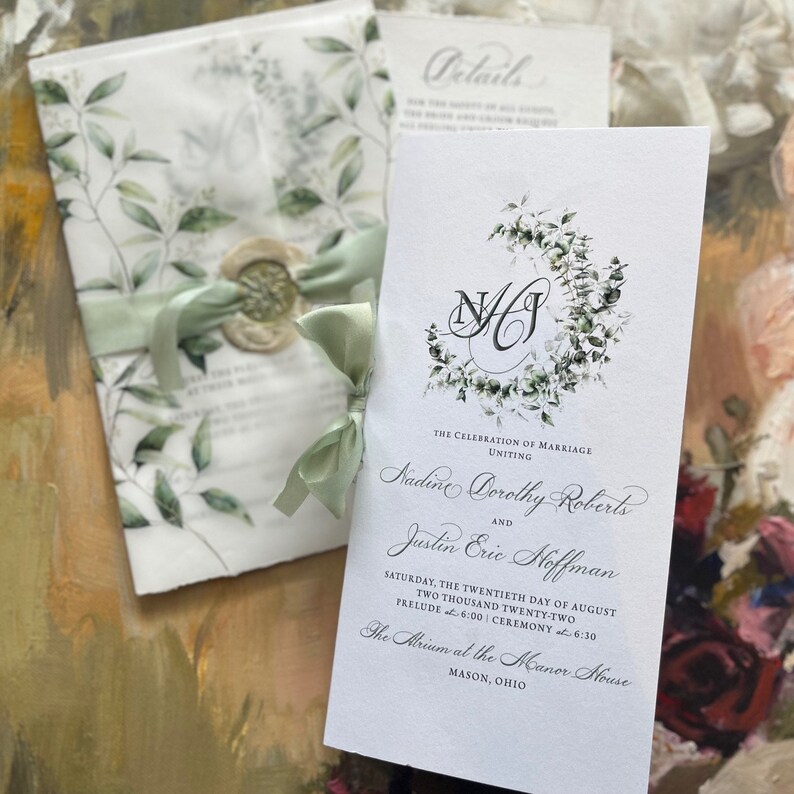 Personalized Catholic Wedding Program Non Denominational - Etsy