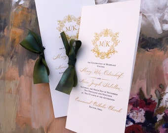 Wedding Program Ribbon - Etsy