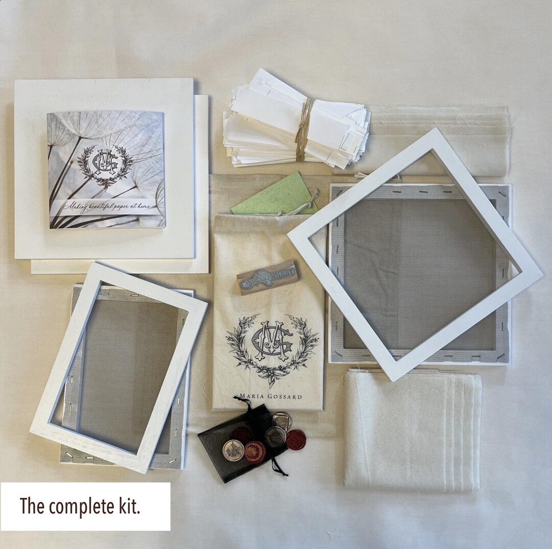 Craft Gift Set Kit DIY Paper Making Mould and Deckle Kit Handmade Paper ...