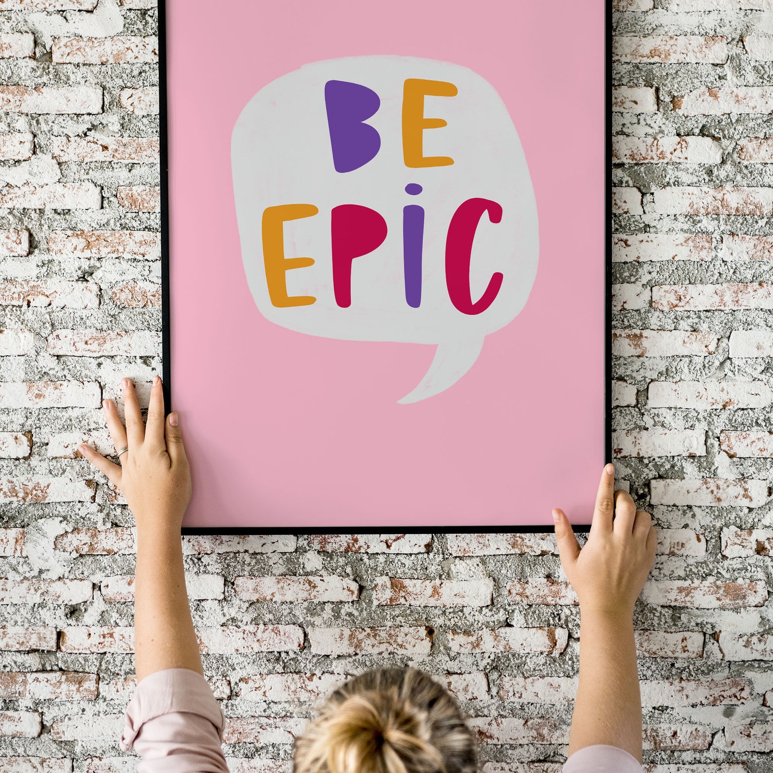 Be Epic Wall Print Animated Picture Motivational | Etsy