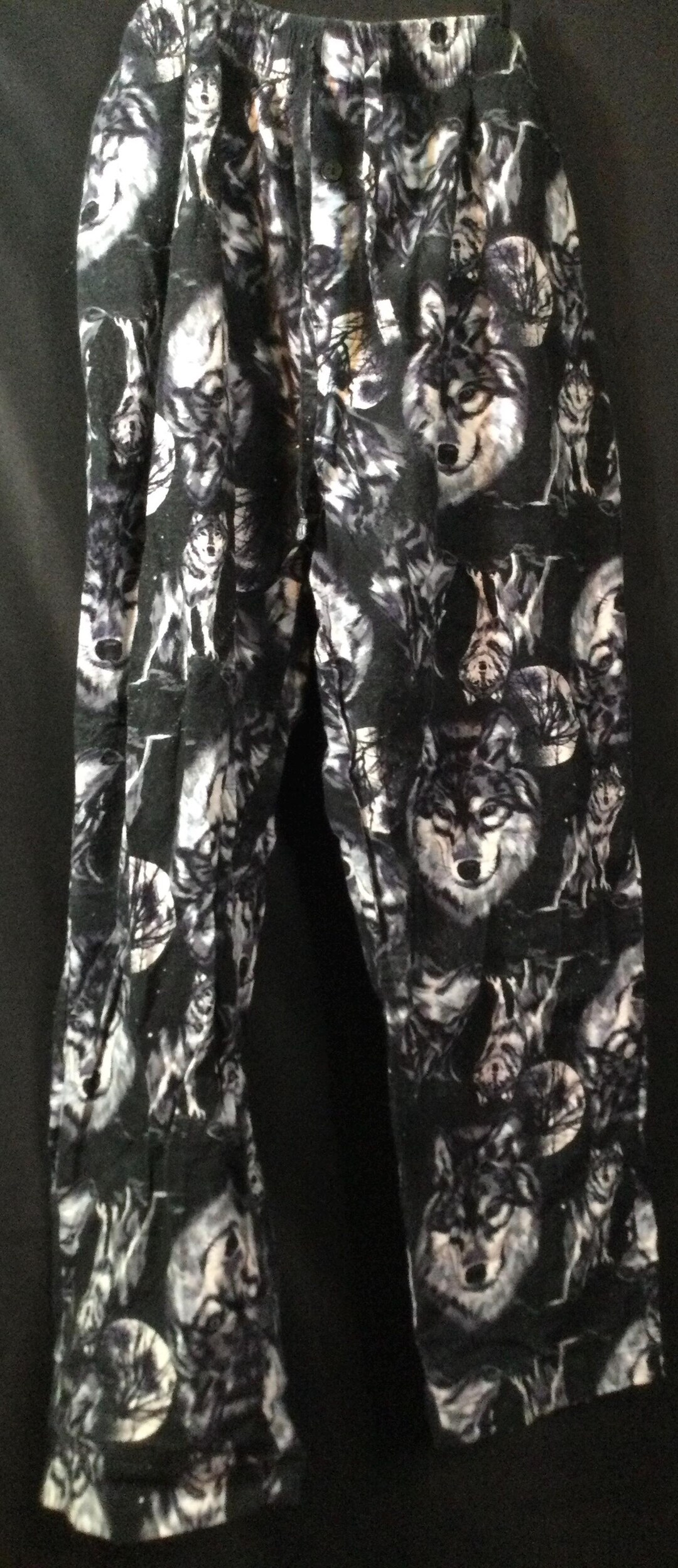 Wolf Graphic Pajama Style Pant. Adult Lg 3638 - Etsy