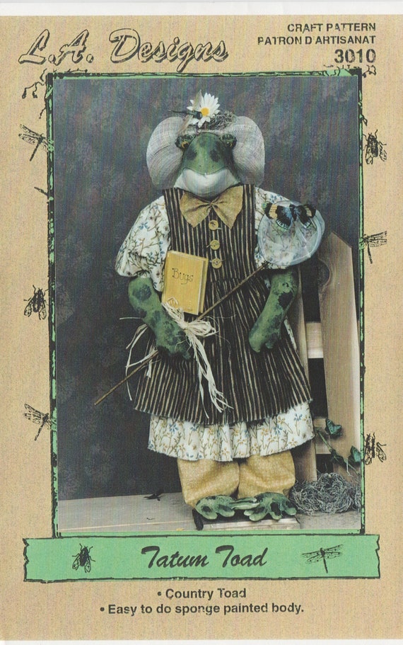 Tatum Toad Craft Pattern for Door Stop or Shelf Decoration | Etsy