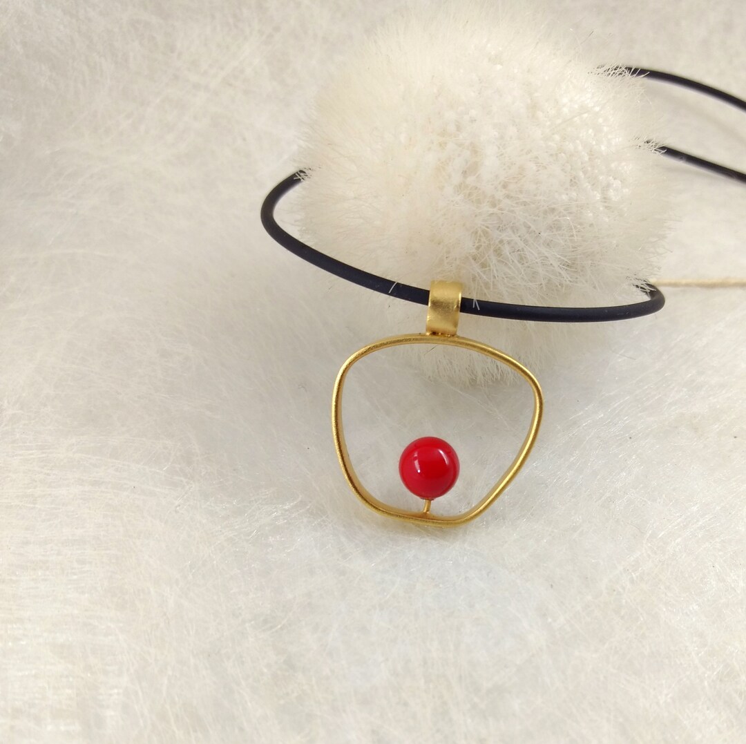 PoP Colgantes en plata chapado oro 18 kilates con cuenta de - Etsy España