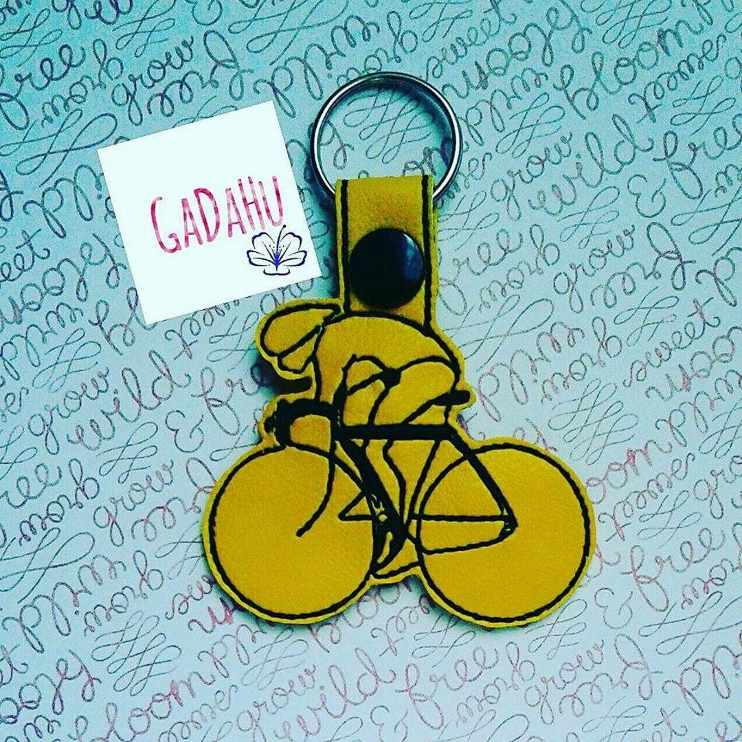 Spin Key Fob Snap Tab Embroidery Design 4X4 Size. Spinning/bike/cycling ...