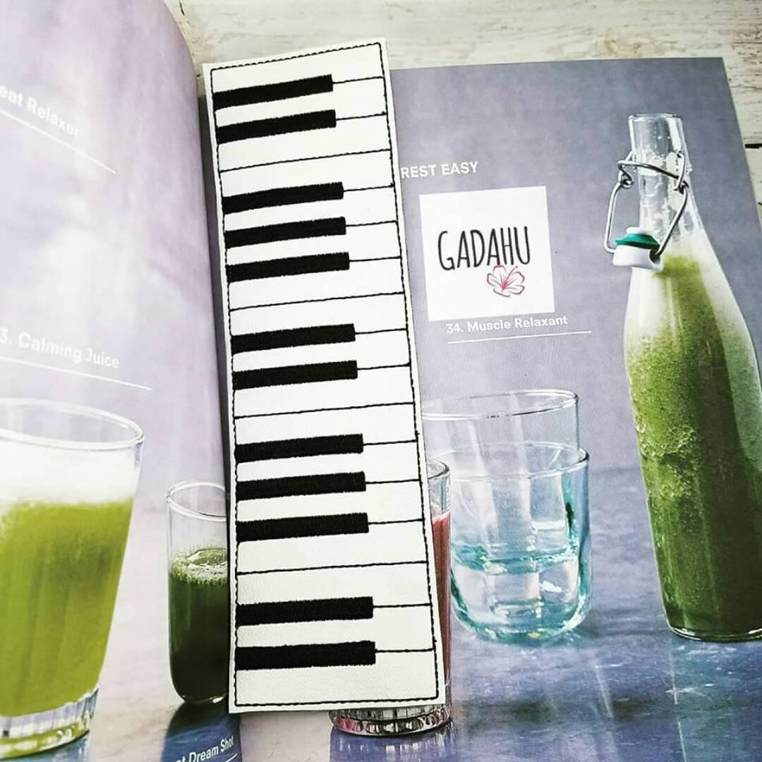 Piano Bookmark ITH Embroidery Design - Etsy