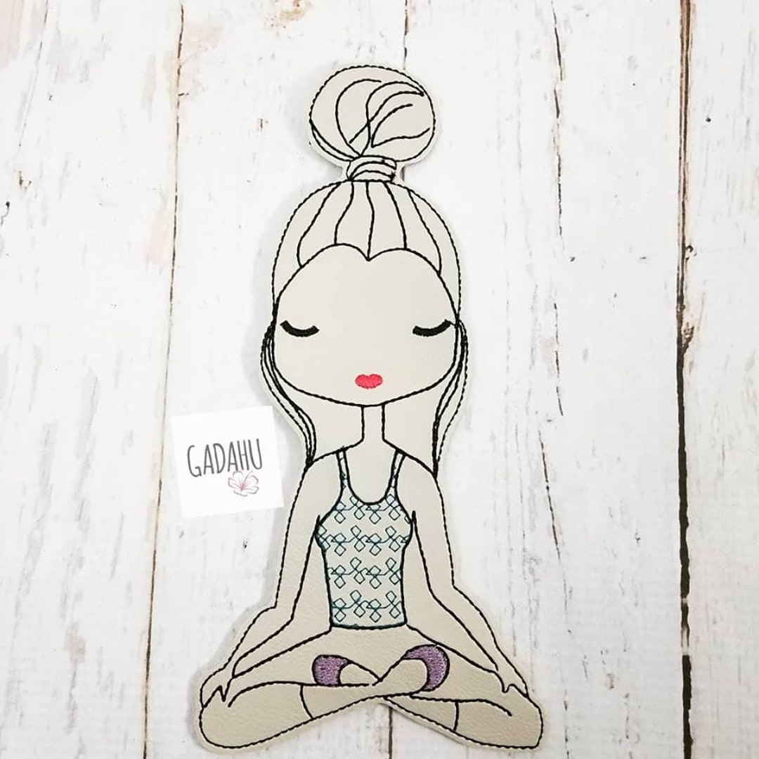 Yoga Girl Bookmark ITH Embroidery Design 4x4 / 5x7 - Etsy