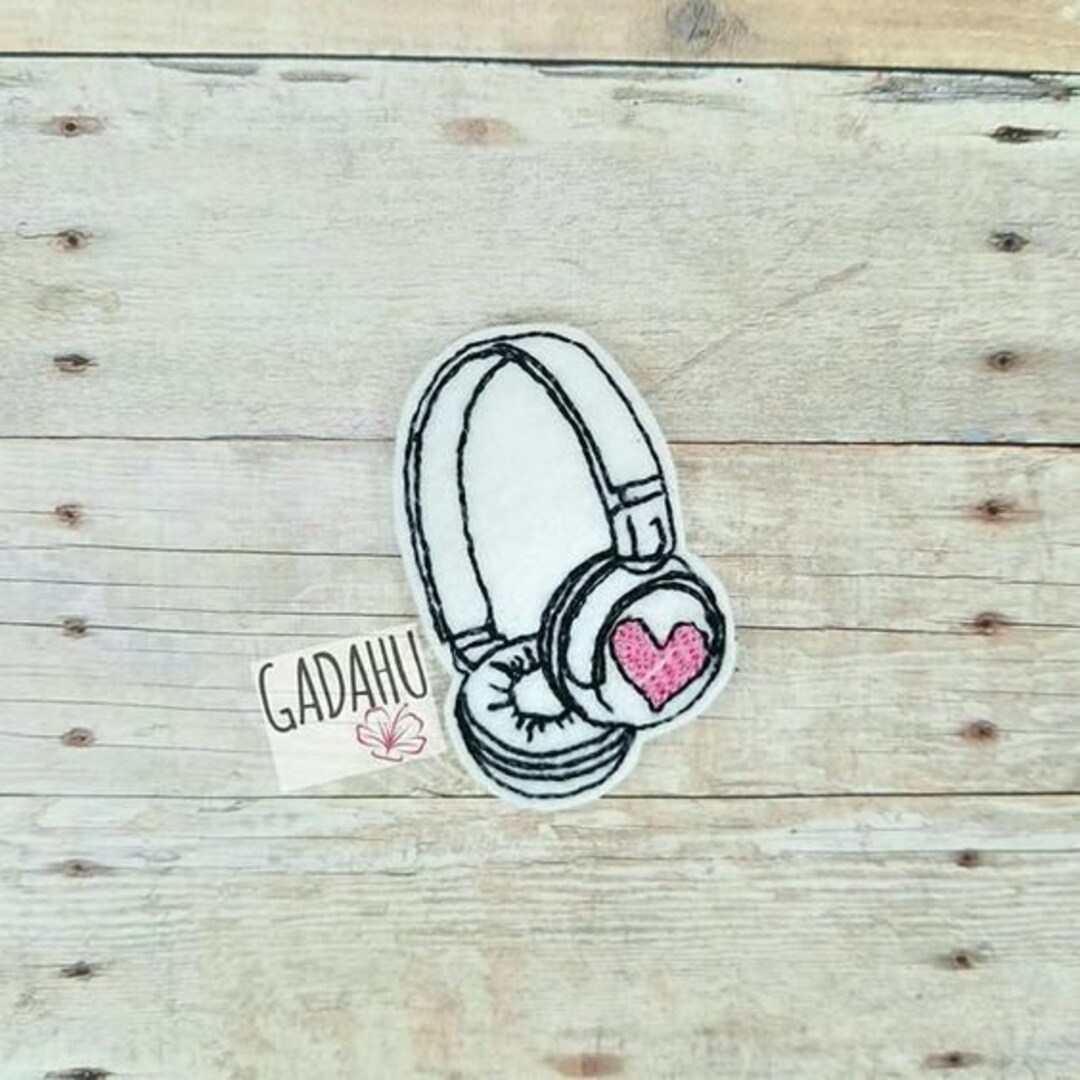 Headphones Feltie ITH Machine Embroidery Design File - Etsy