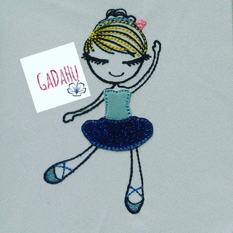 Ballerina Machine Embroidery Design4x4 5x7 and 6x8 Digital - Etsy