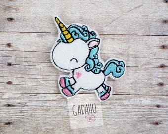 Cute Unicorn Feltie. Embroidery Design 4x4 5x7 Hoop Instant - Etsy