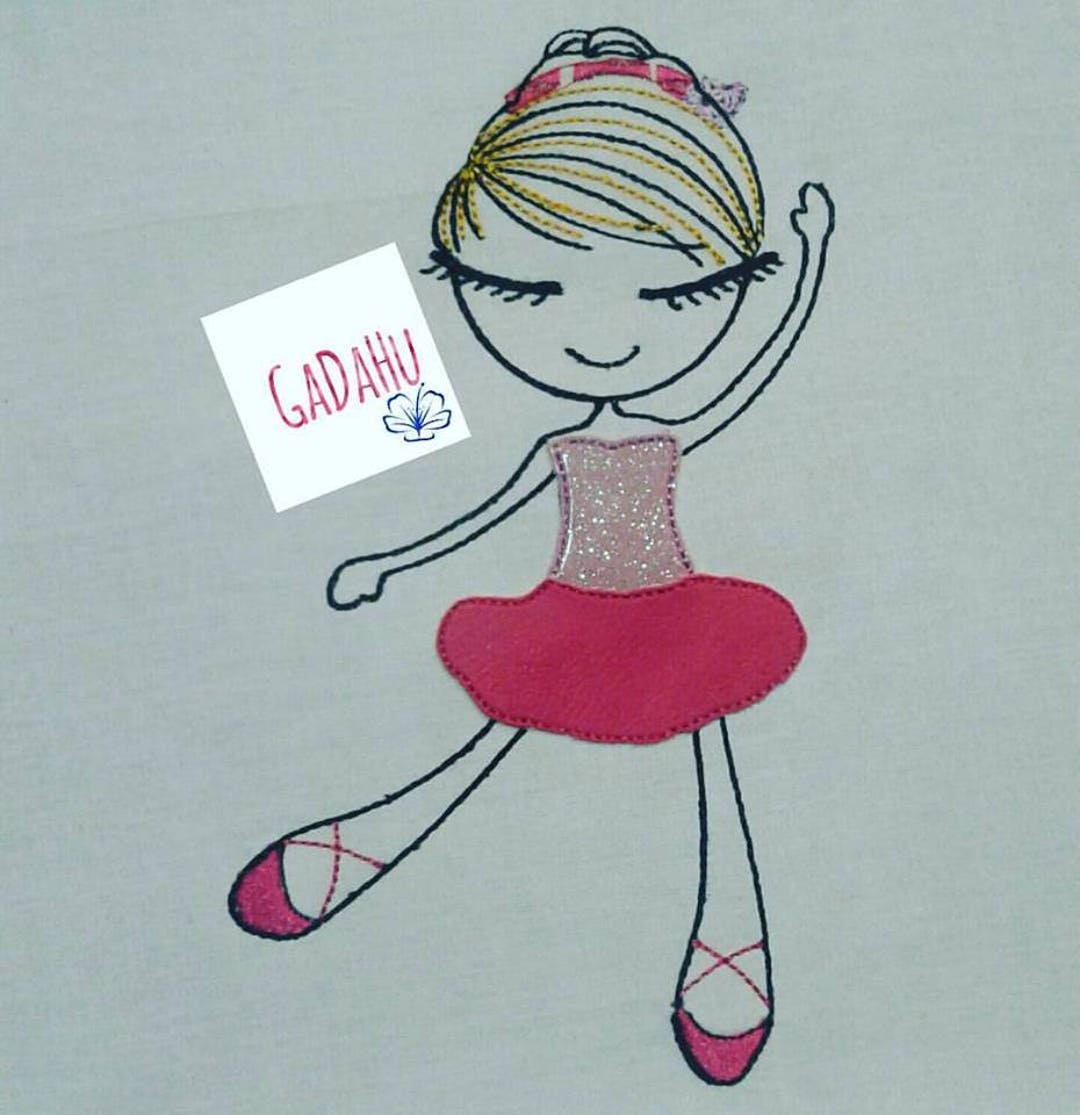 Ballerina Machine Embroidery Design4x4, 5x7 and 6x8 Digital Design - Etsy