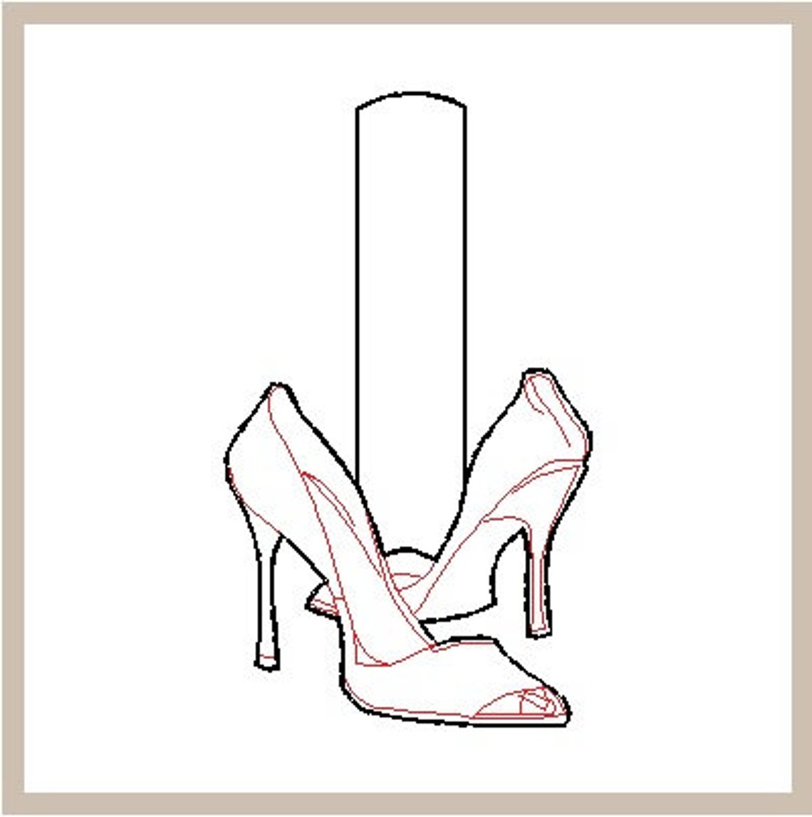 Girl Shoes Snap Tab Key Fob ITH Embroidery Design File | Etsy