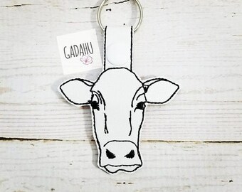 Cow Applique Set Snap Tab Embroidery Digital File Instant Download Key ...